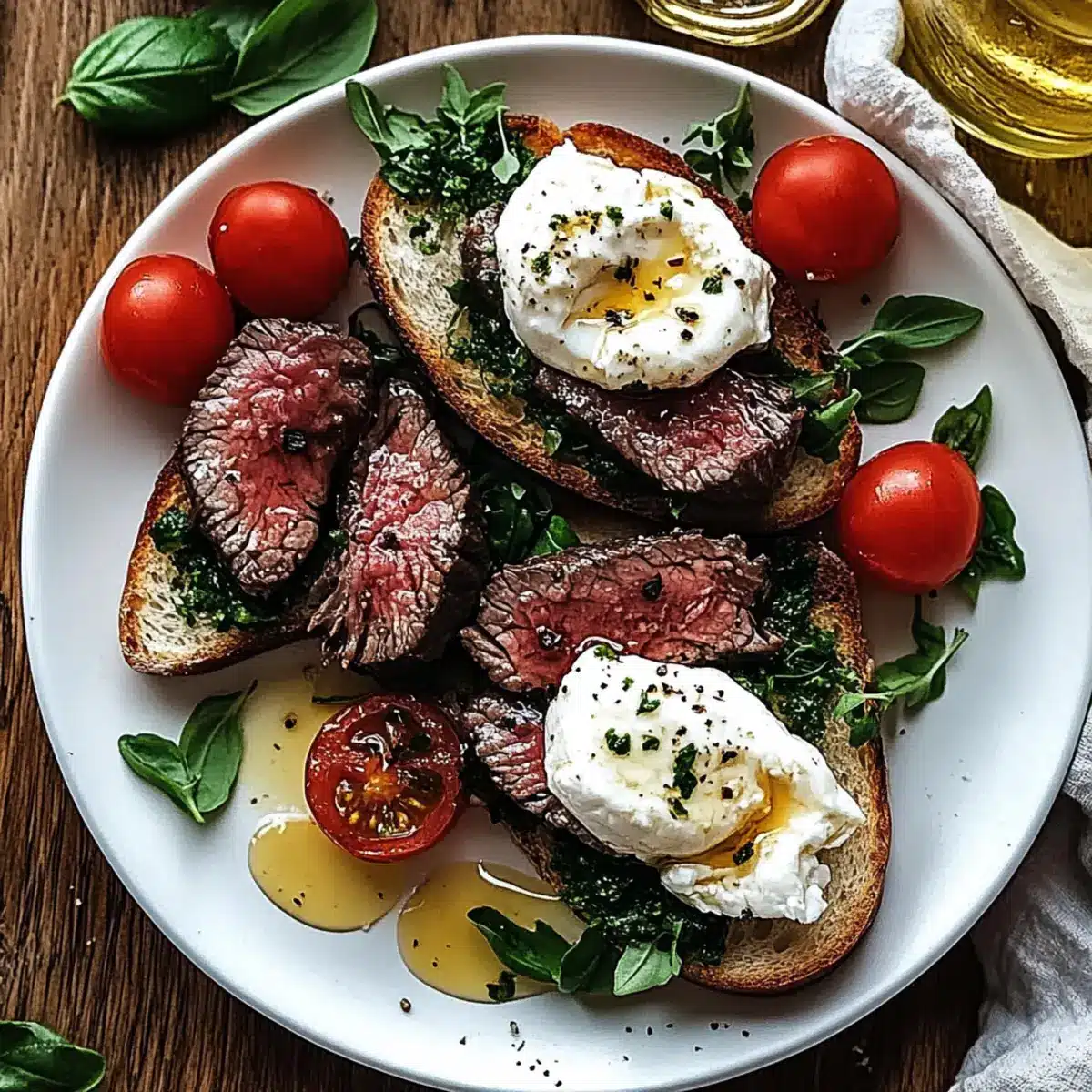 Gourmet Burrata and Steak Crostini: Irresistible Appetizer